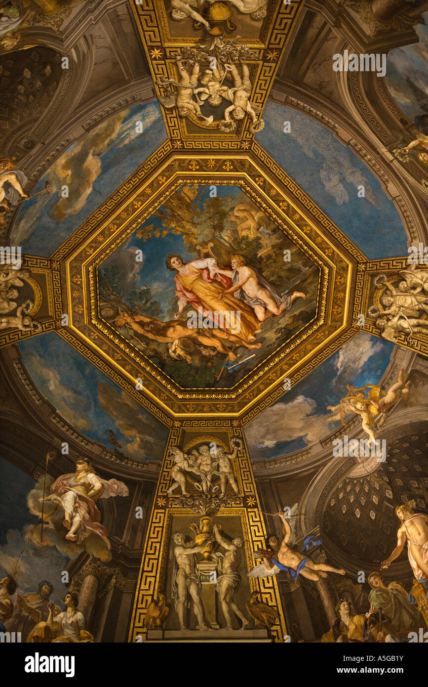 Ceiling fresco in the Vatican Museum Rome Italy Stock Photo - Alamy