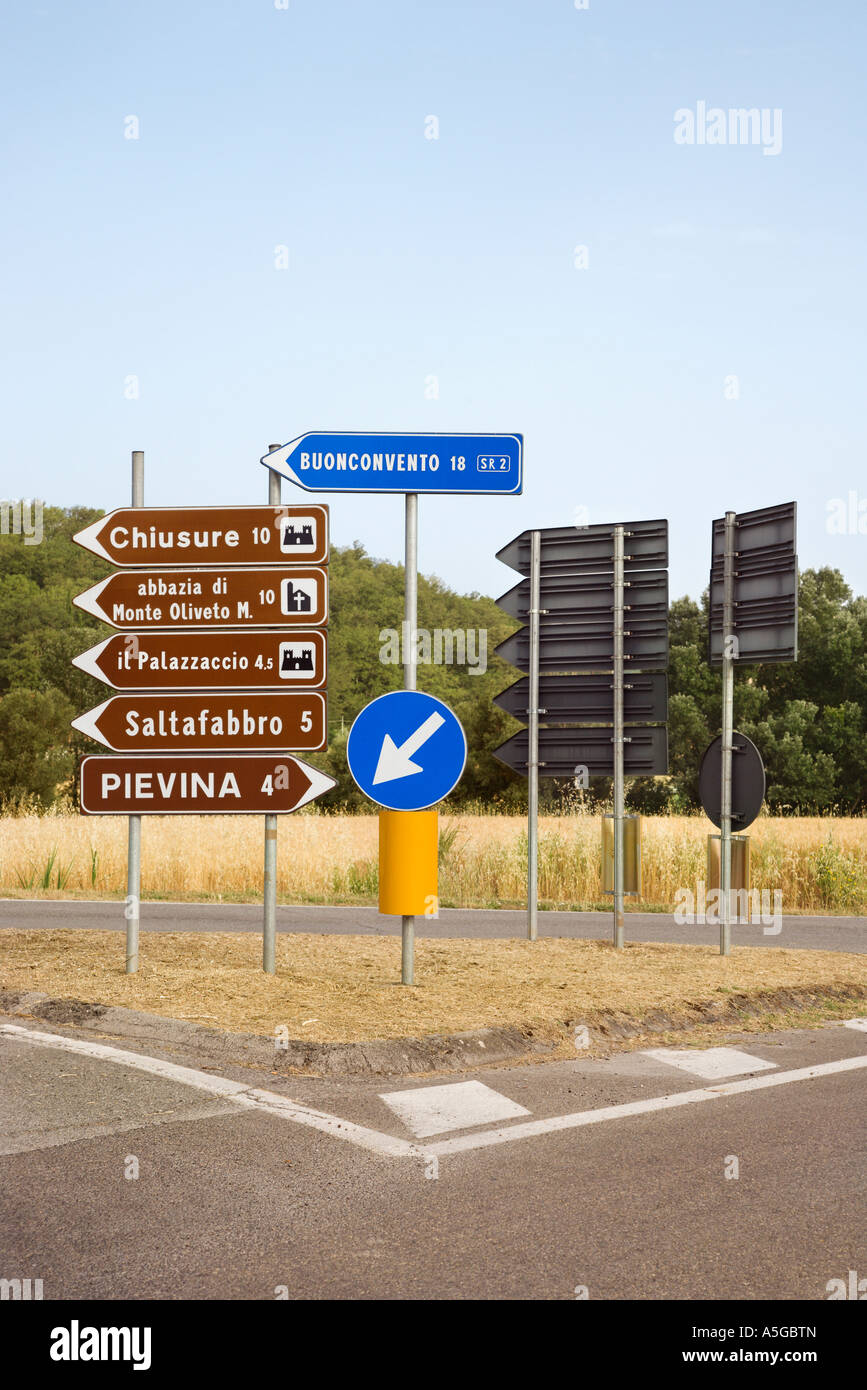 Road signs pointing different directions hi-res stock photography and ...