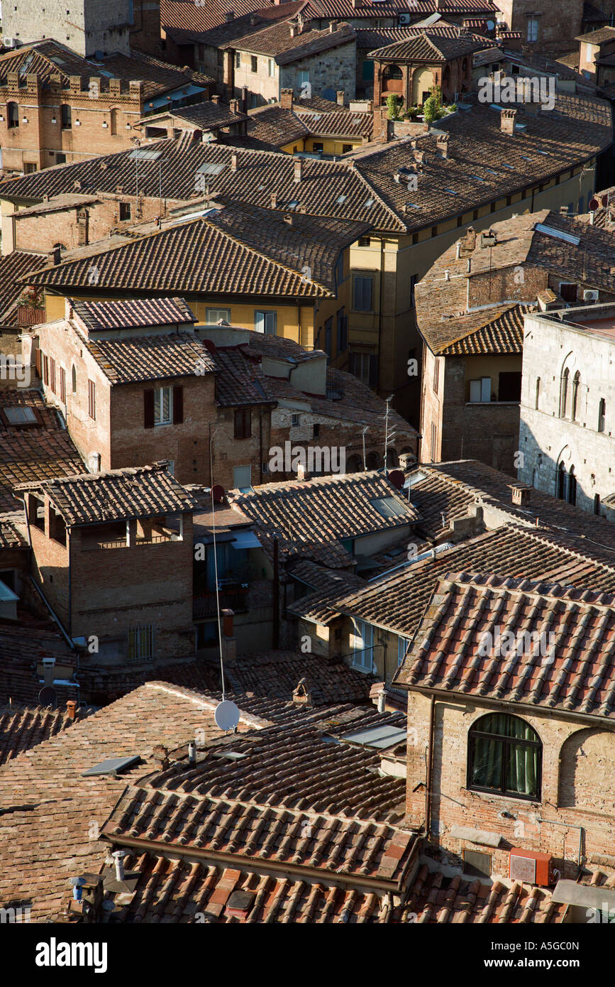 Terra cotta rooftops Siena Italy Stock Photo - Alamy
