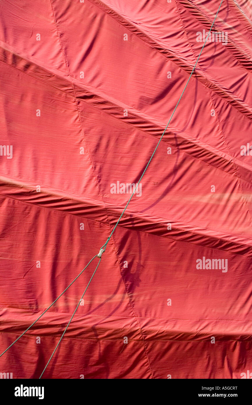 Red Cloth Flag on a Traditional Chinese Junk, Halong Bay, Vietnam Stock ...