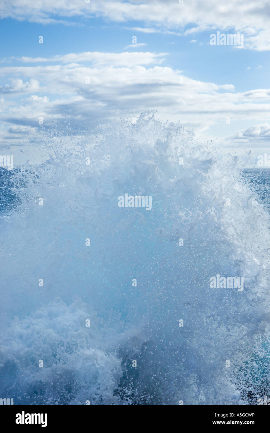 Wave splashing water Stock Photo - Alamy