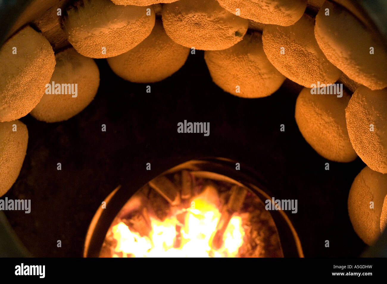 Black Pepper Buns Baking on Sides of Oven Raohe Night Market Taipei ...