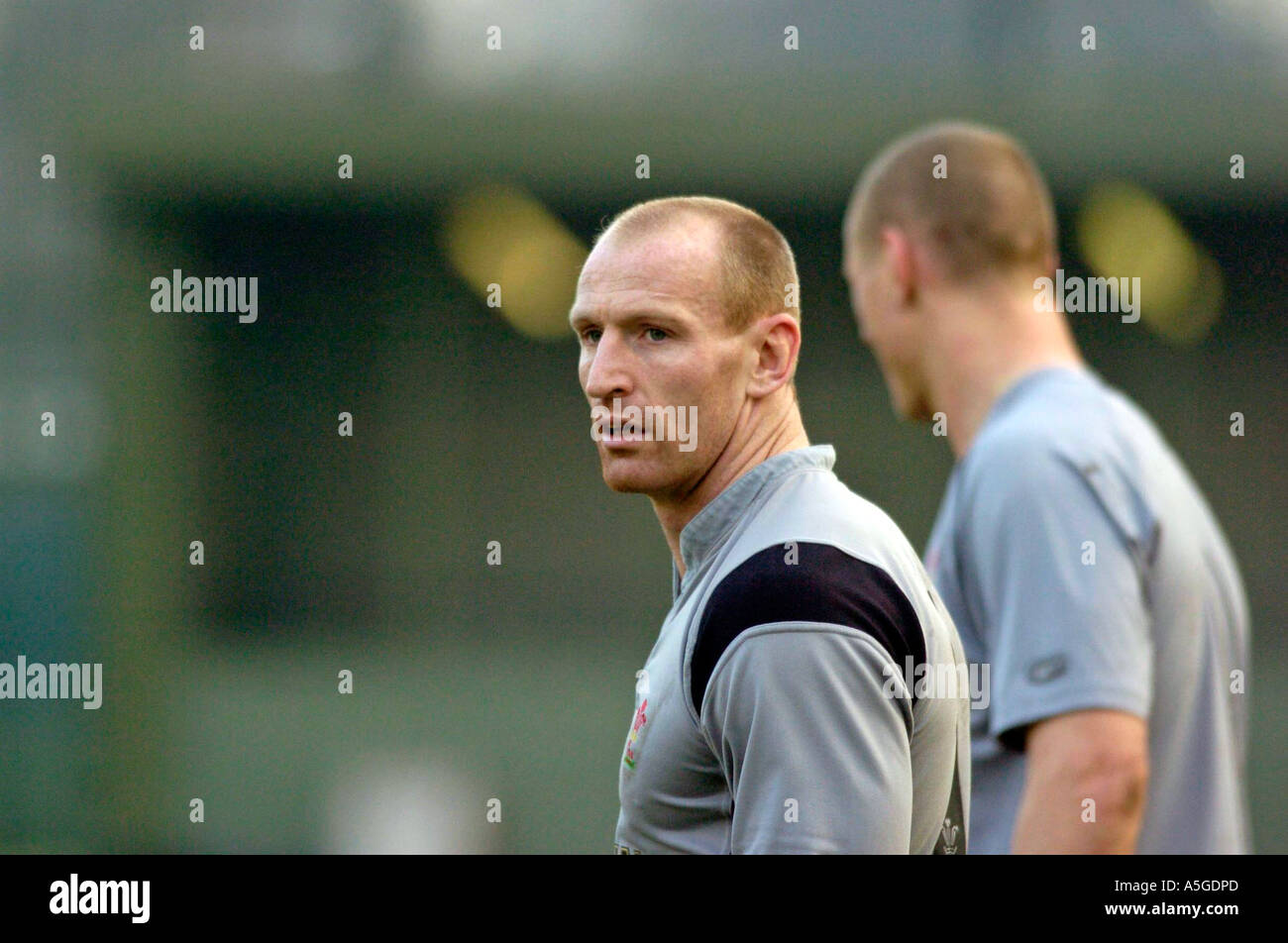 Wales rugby team Captain Gareth Thomas Stock Photo - Alamy