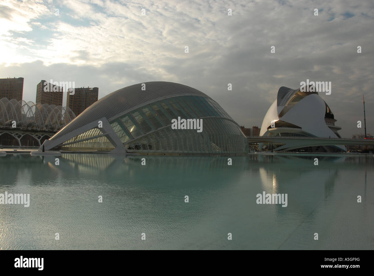 Skyline of Valencia, Spain with its modern art museum and the City of ...