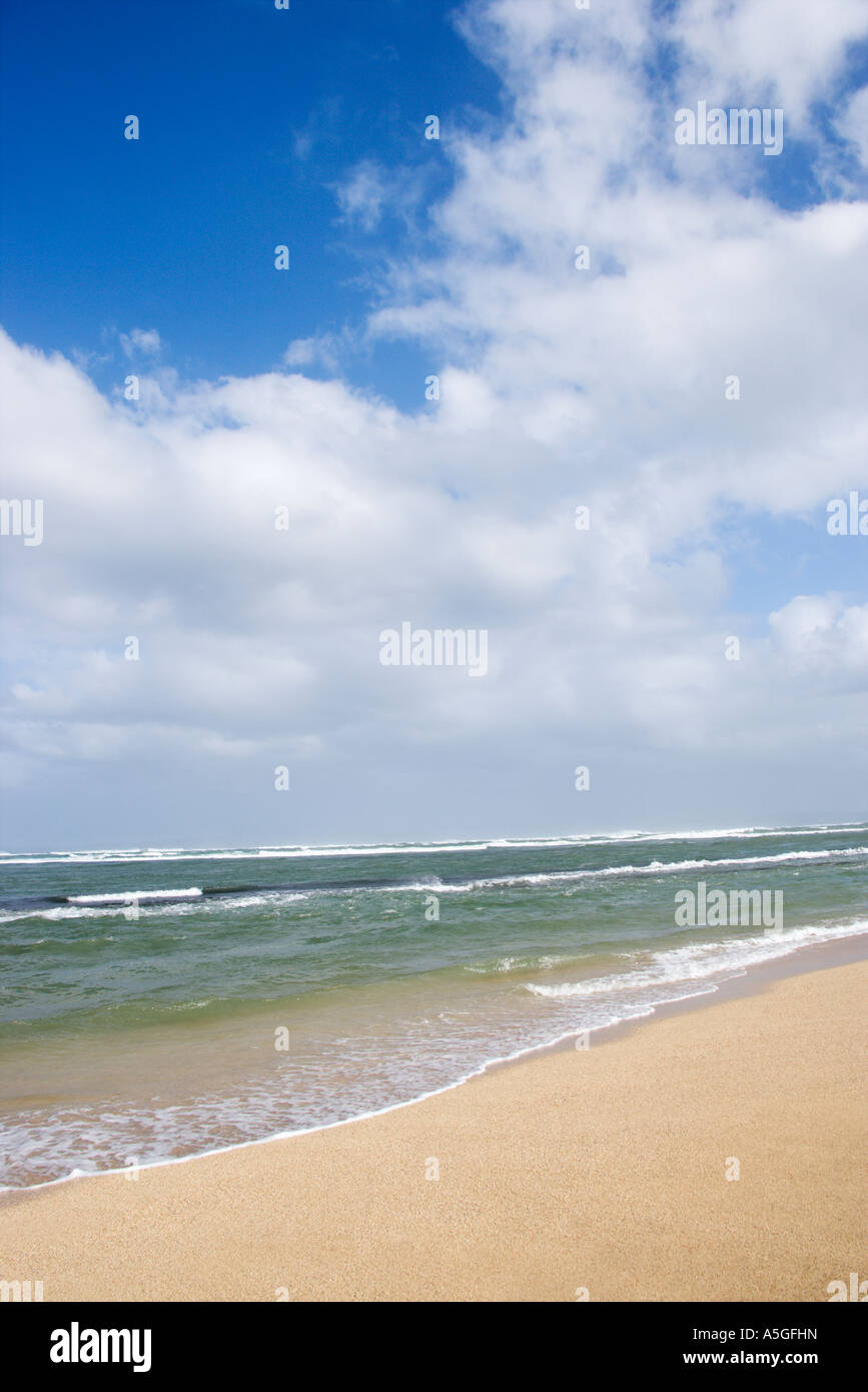 Landscape of waves lapping on beach Stock Photo - Alamy