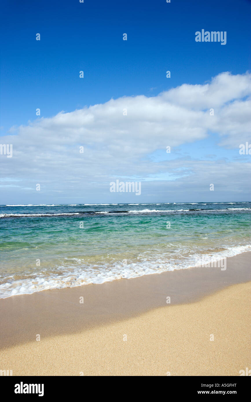 Landscape of waves lapping on beach Stock Photo - Alamy