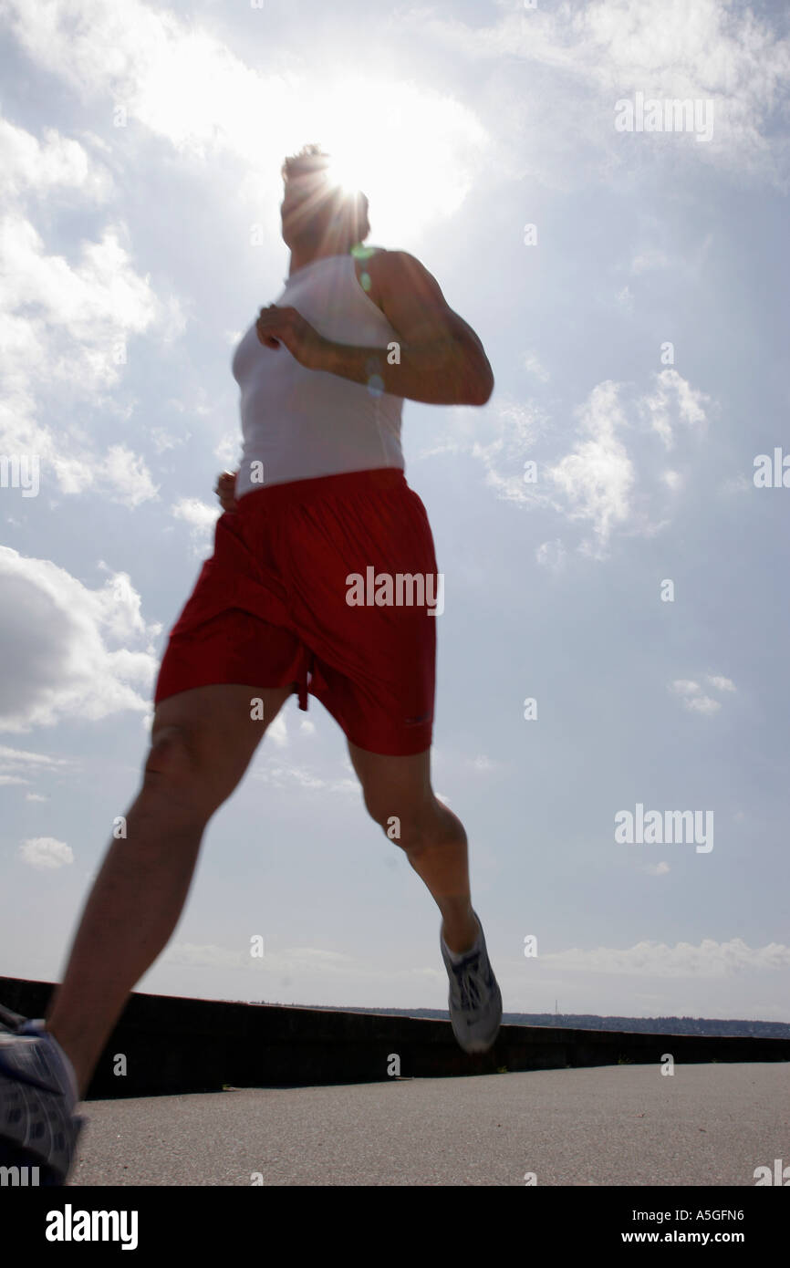 Male body builder running hi-res stock photography and images - Alamy