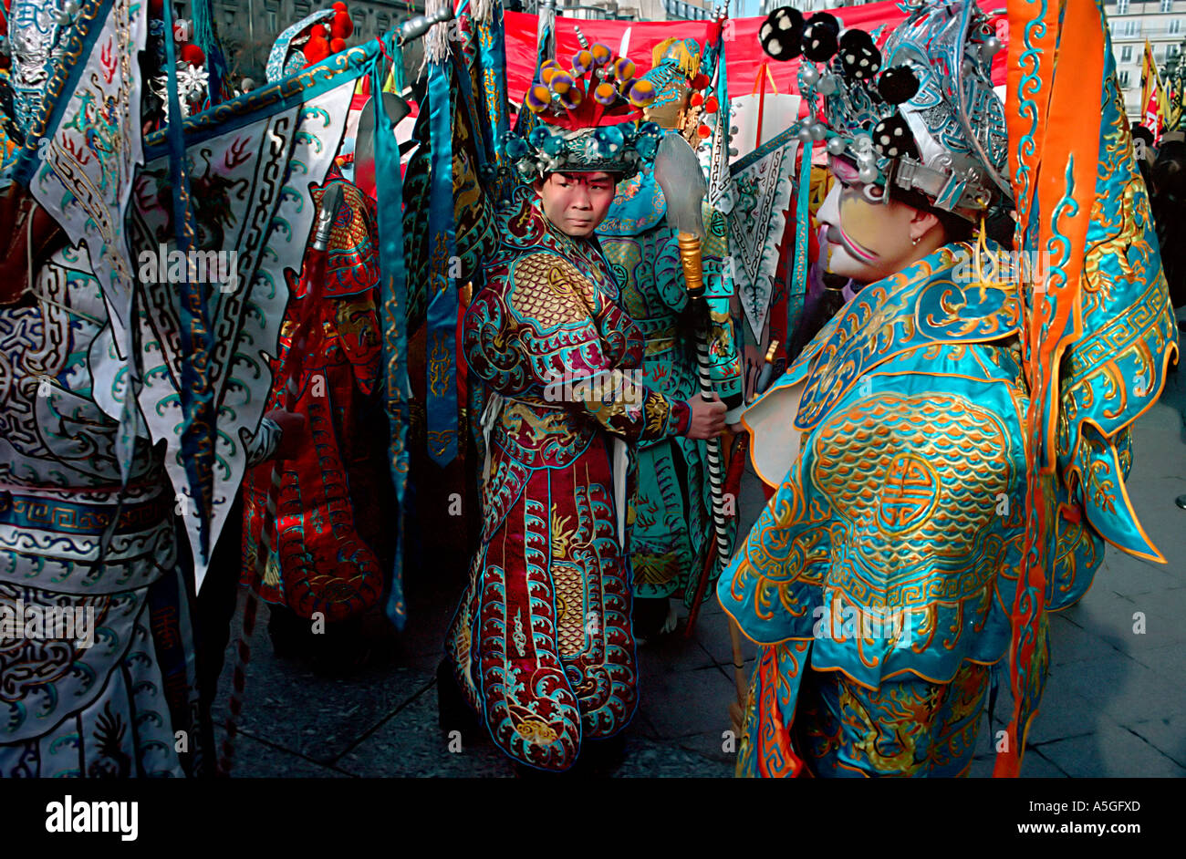 Members of the Chinese community in Paris gather in full regalia for ...