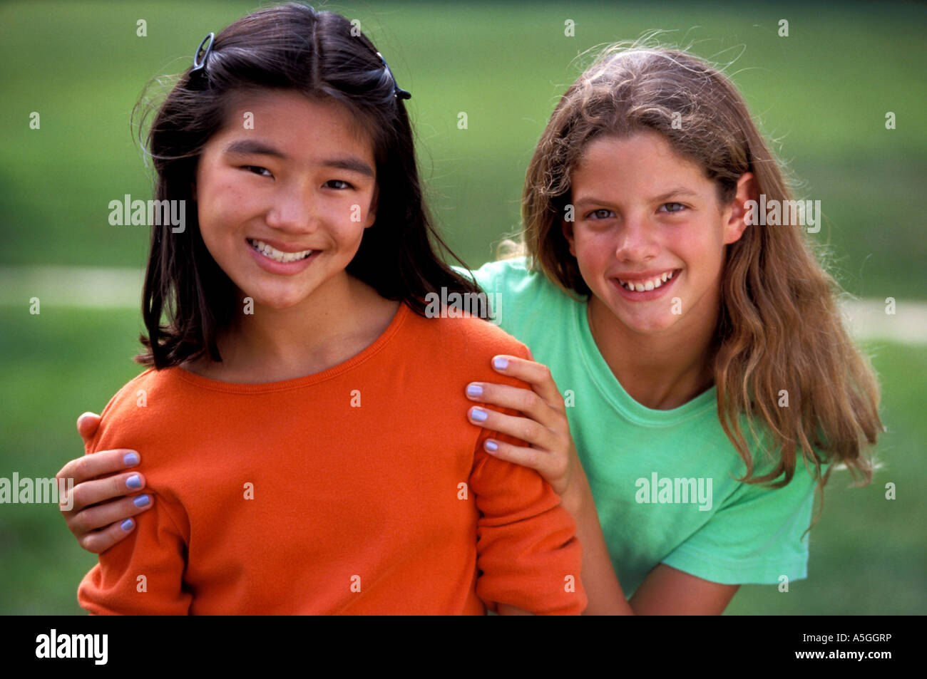 two friends from the United States and Korea, USA Stock Photo - Alamy