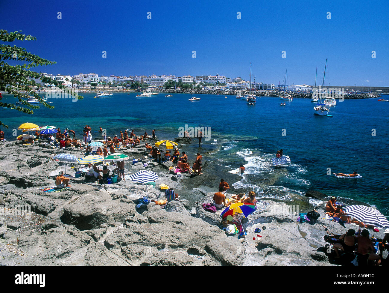 Spain Harbour Harbor Canaries Port Ports High Resolution Stock ...