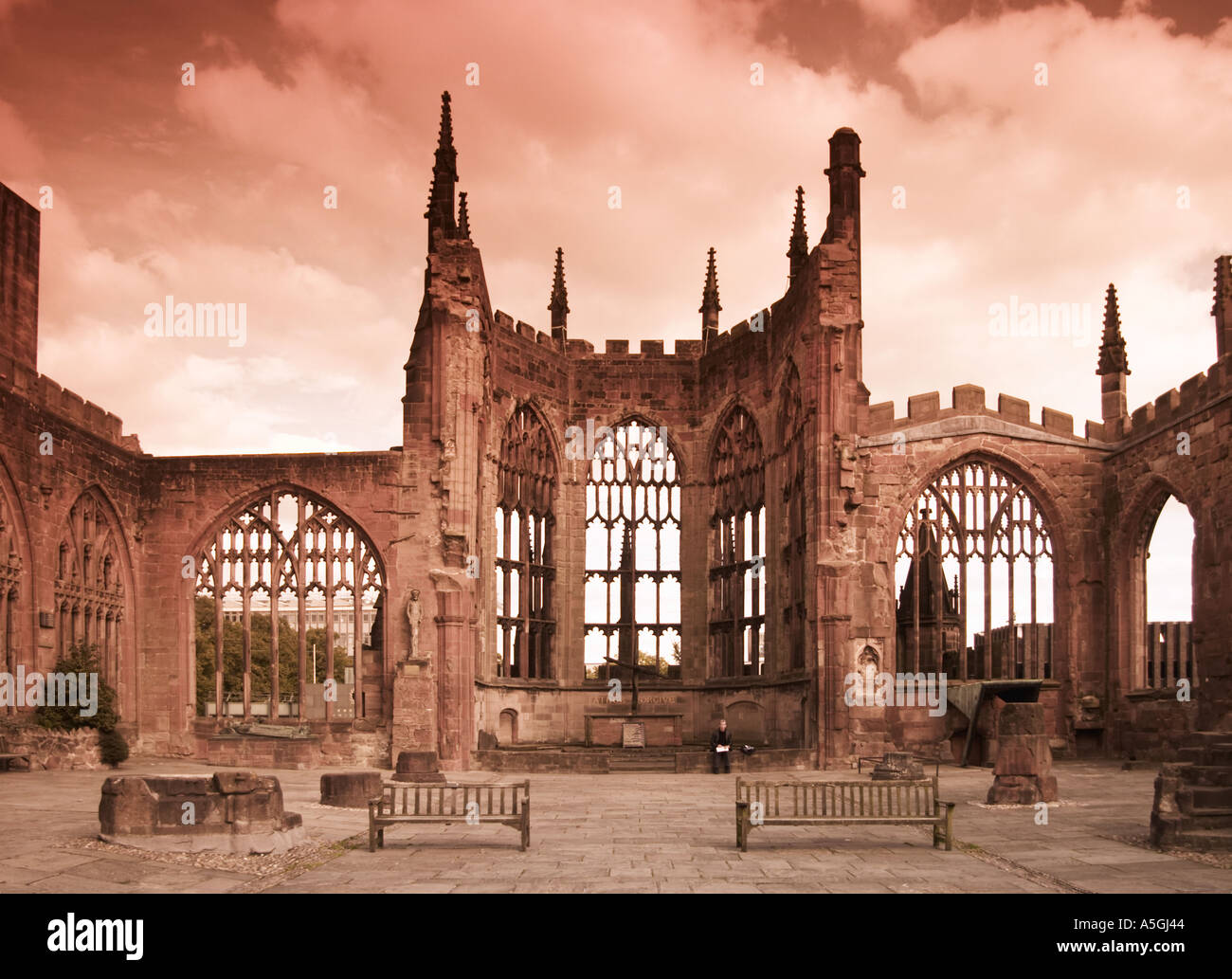 The old Coventry Cathedral Stock Photo - Alamy
