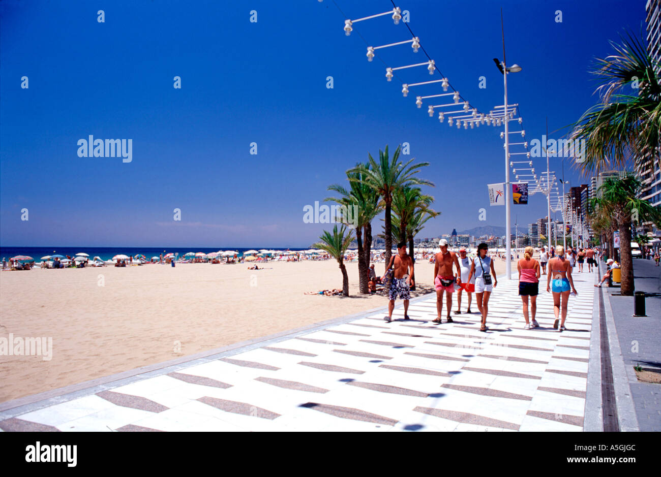 Benidorm beach sea sand coast holidays hi-res stock photography and ...