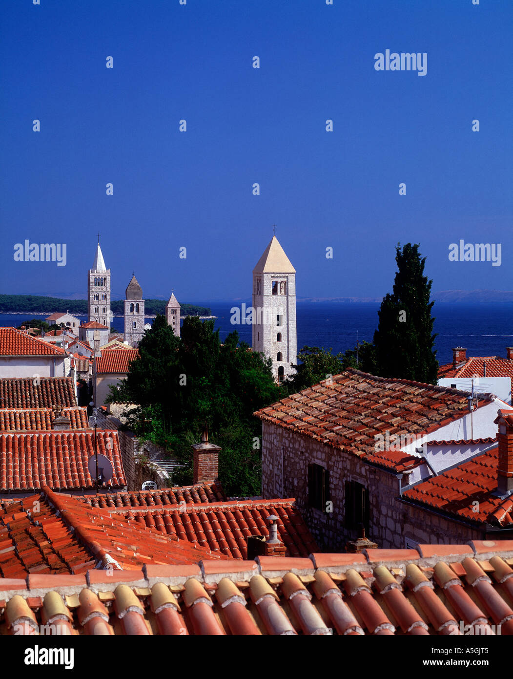 Rab Island, Rab Town, Daytime View Stock Photo - Alamy
