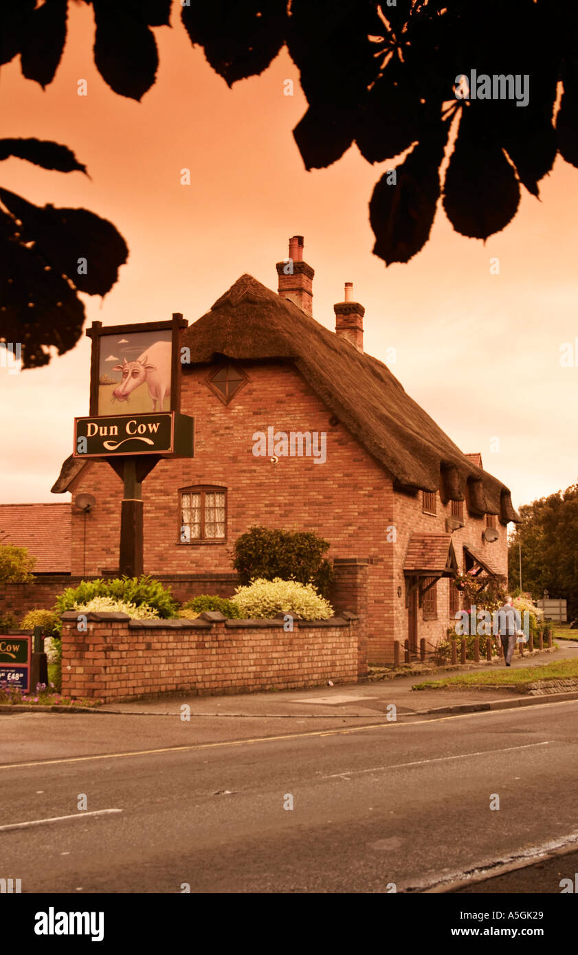 The Dun Cow Inn Dunchurch Warwickshire UK Highwayman Dick Turpin is ...