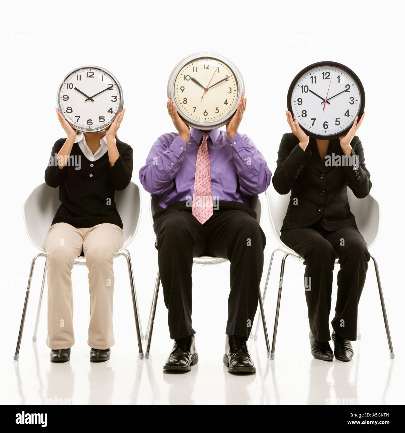 Three clock faces Cut Out Stock Images & Pictures - Alamy