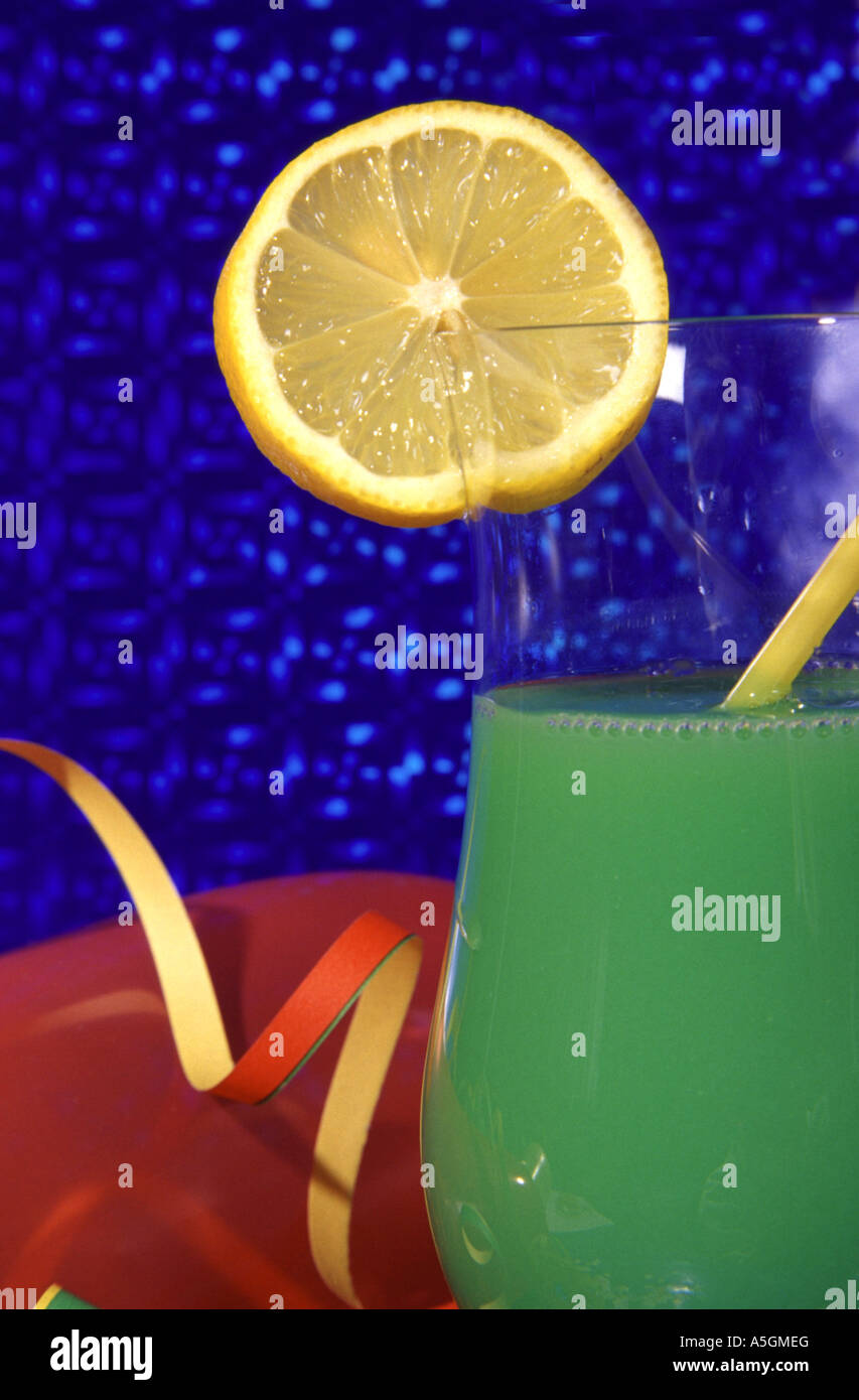 cocktail with lemon slice Stock Photo - Alamy
