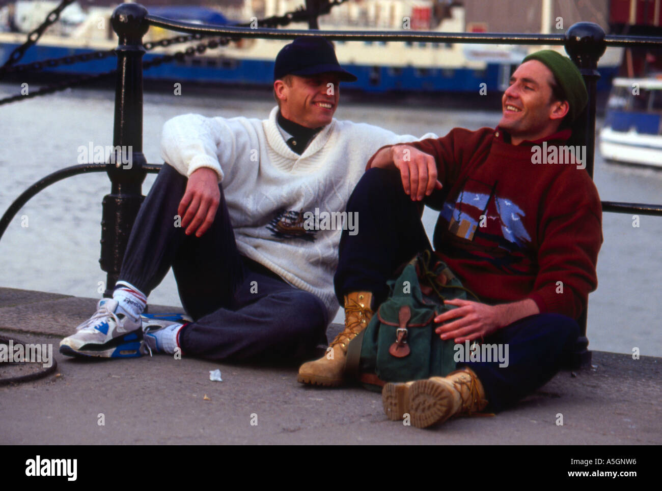Two men chatting Stock Photo - Alamy
