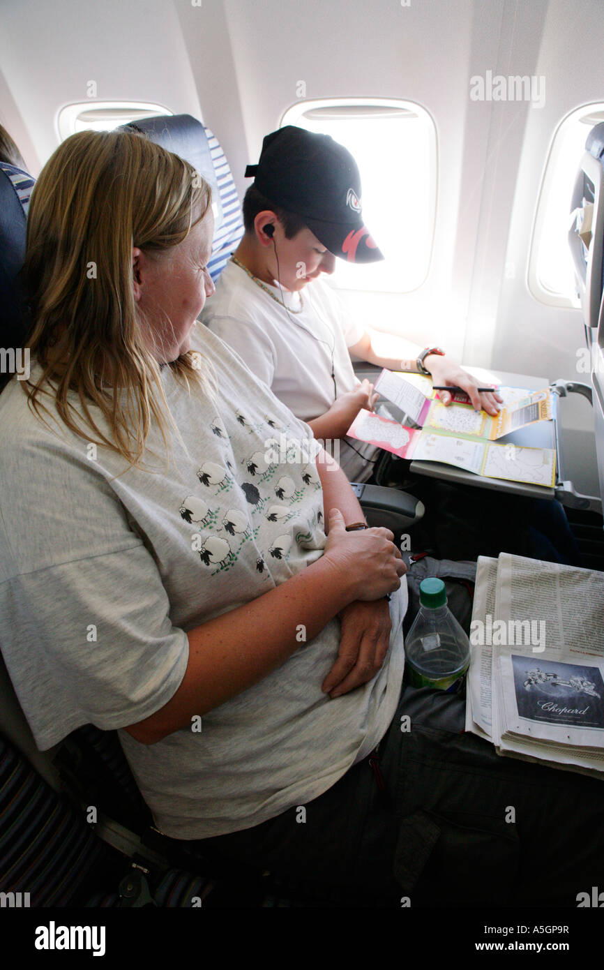 Boy child inside plane hi-res stock photography and images - Alamy