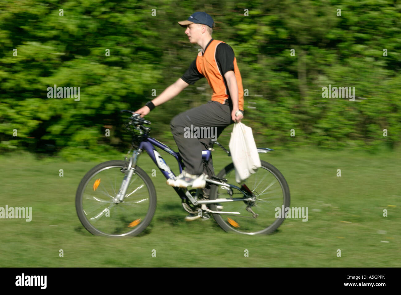 boy on a bike Stock Photo - Alamy