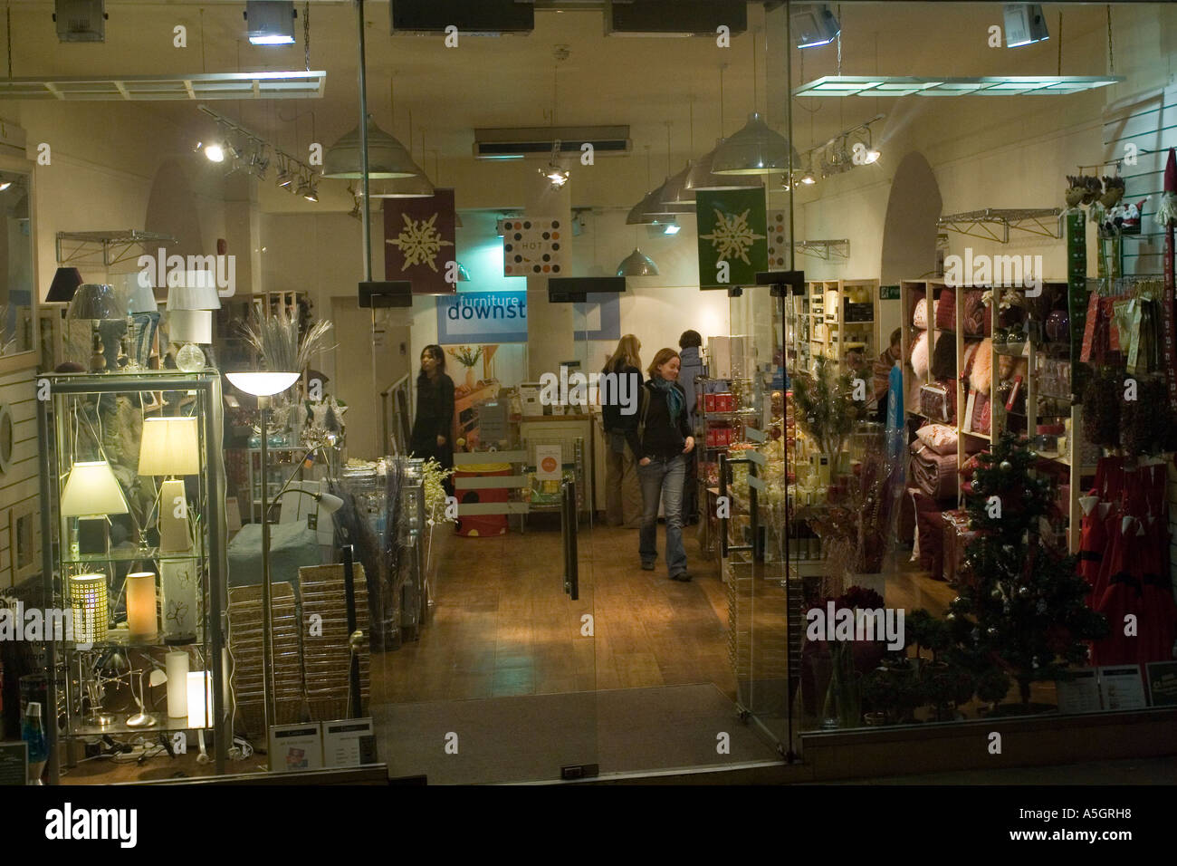 Inside a shop in Knightsbridge London Stock Photo - Alamy