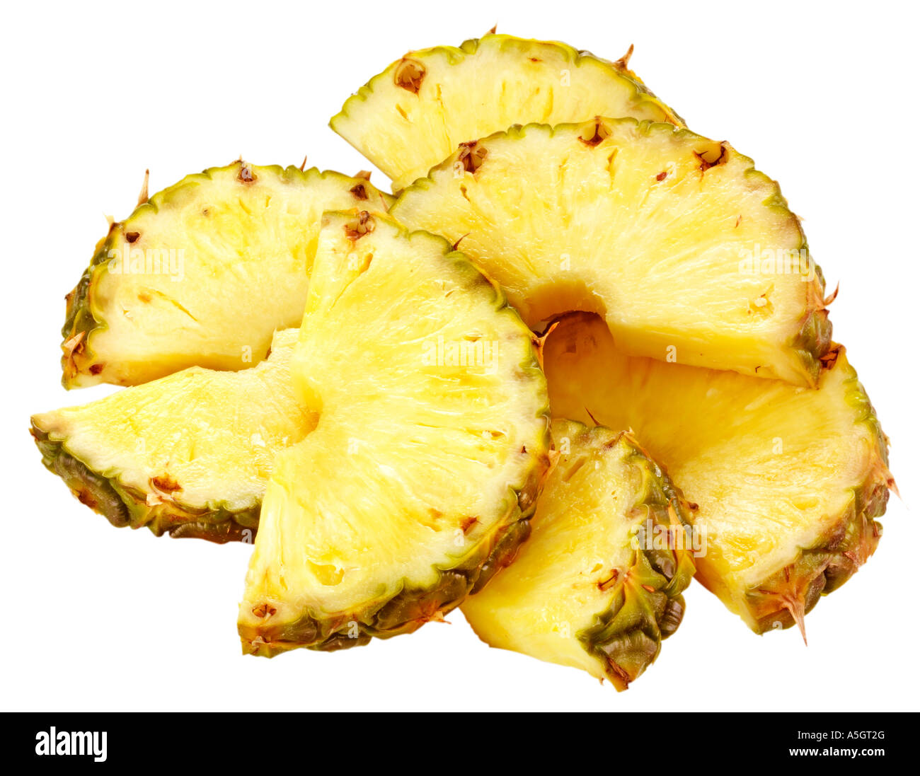 PINEAPPLE SEGMENTS CUT OUT Stock Photo - Alamy
