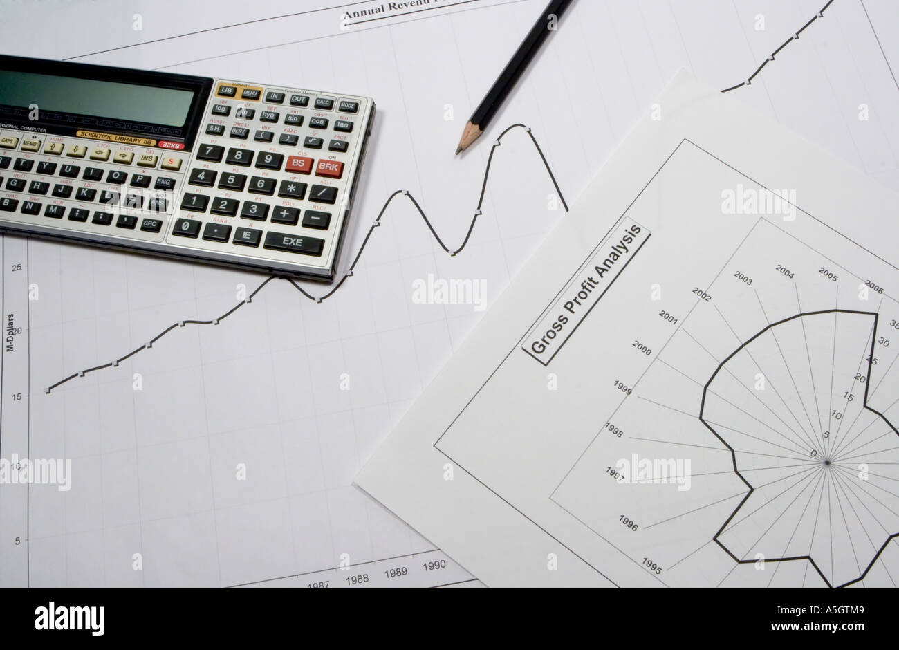 Financial analysis charts Stock Photo - Alamy