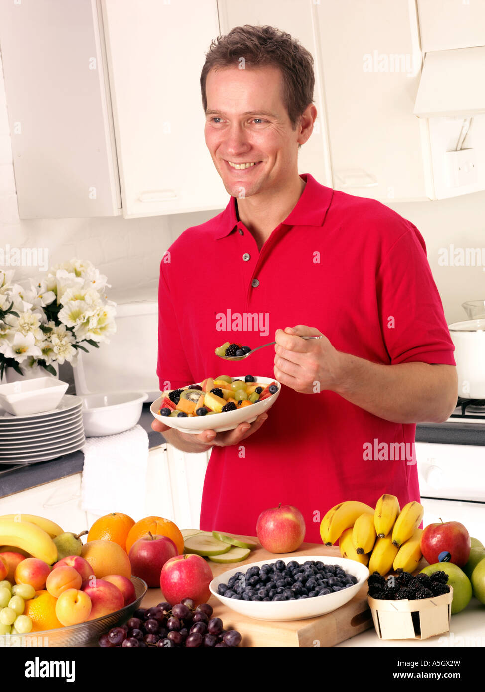 Happy Man Eating Solo High Resolution Stock Photography and Images - Alamy