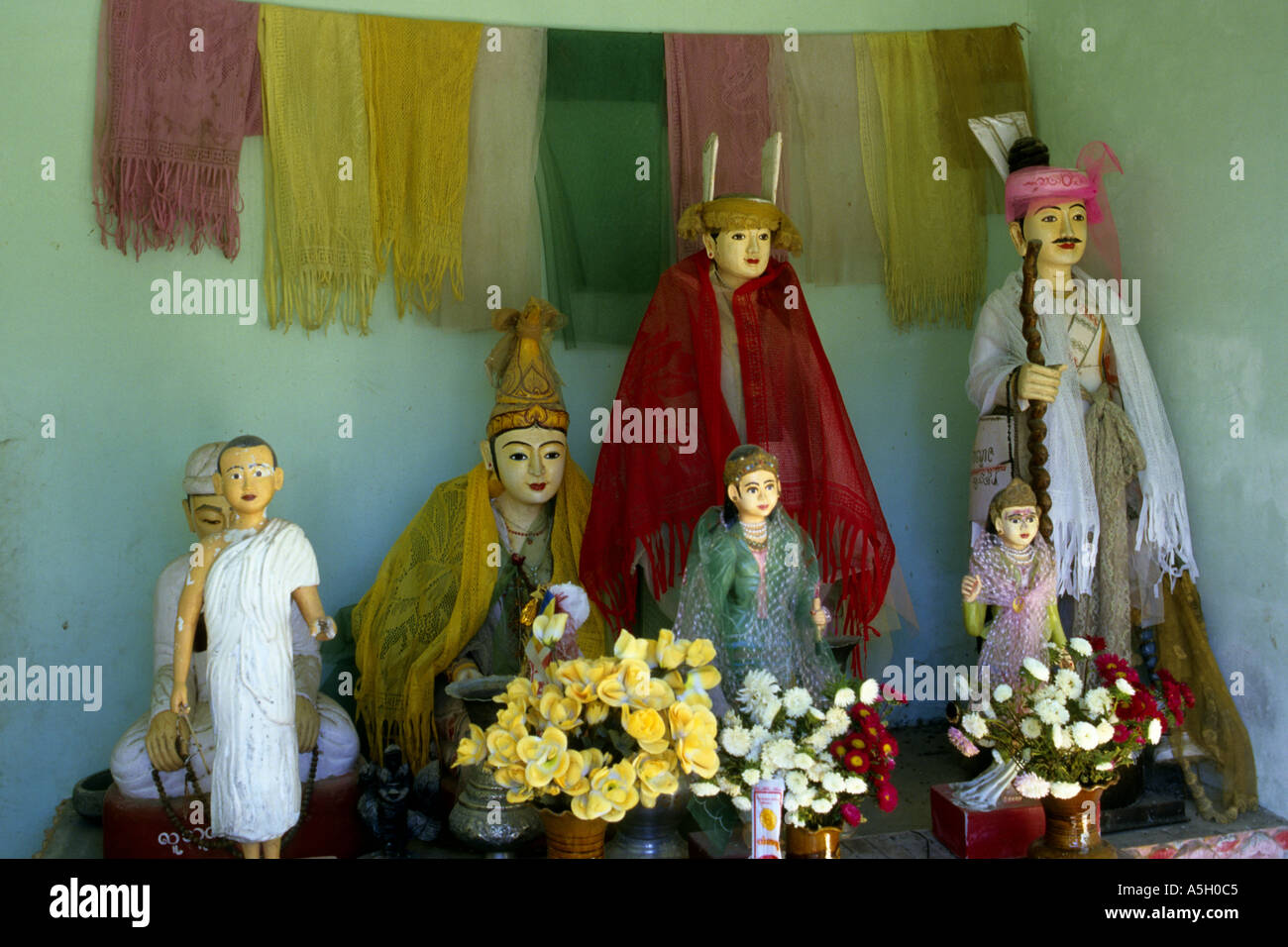 Myanmar Nat shrine Stock Photo - Alamy