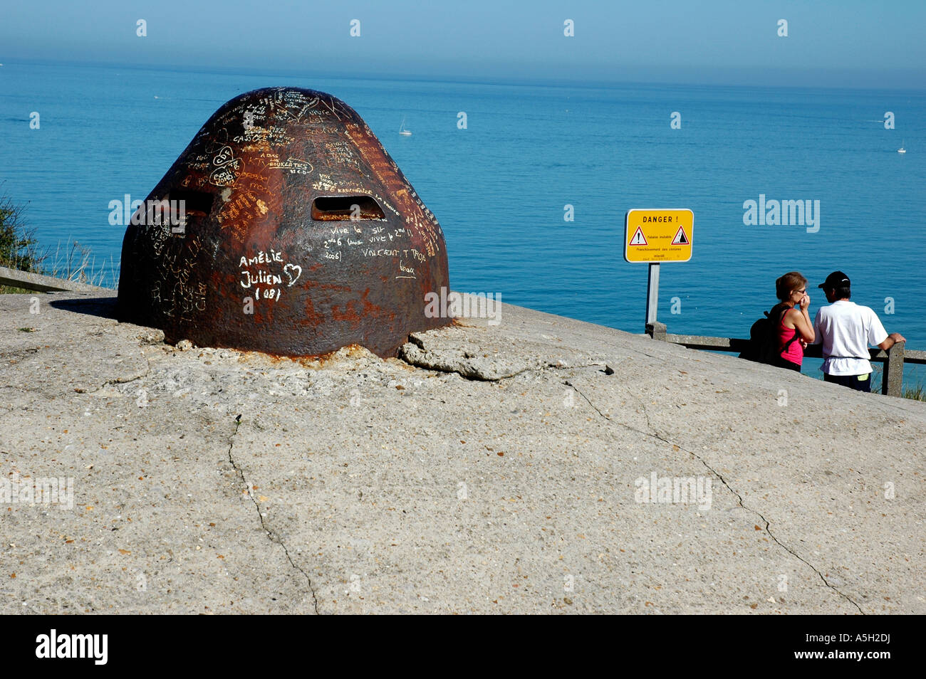Dieppe Normandy France German bunker WWII Atlantic wall Stock Photo - Alamy
