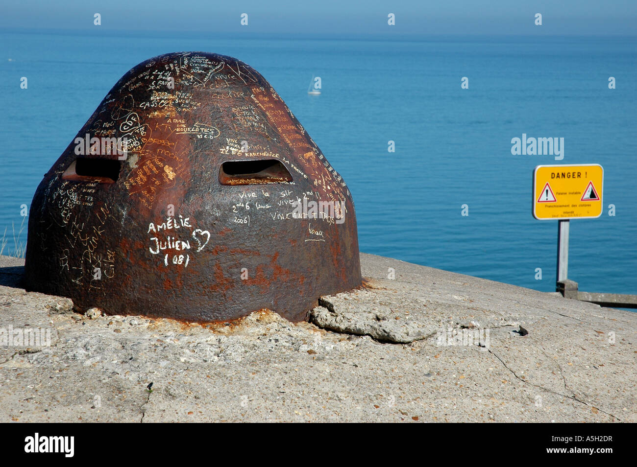 Dieppe Normandy France German bunker WWII Atlantic wall Stock Photo - Alamy