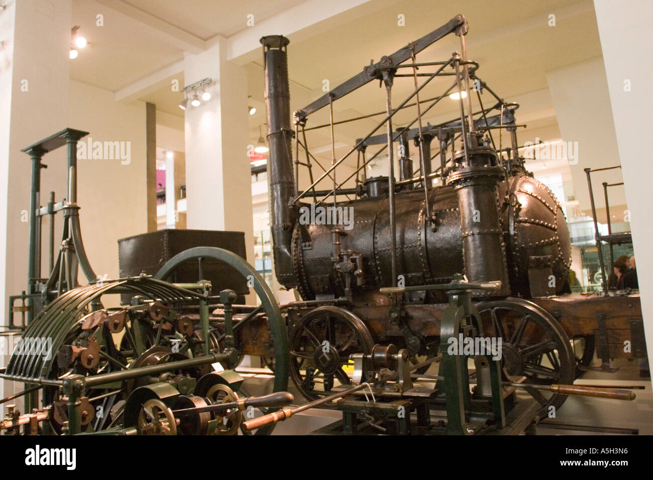 Old steam railway engine in the The Science museum, South Kensington ...