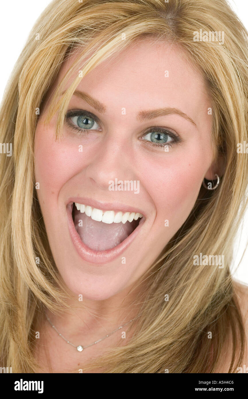 An enthusiastic young woman Stock Photo - Alamy
