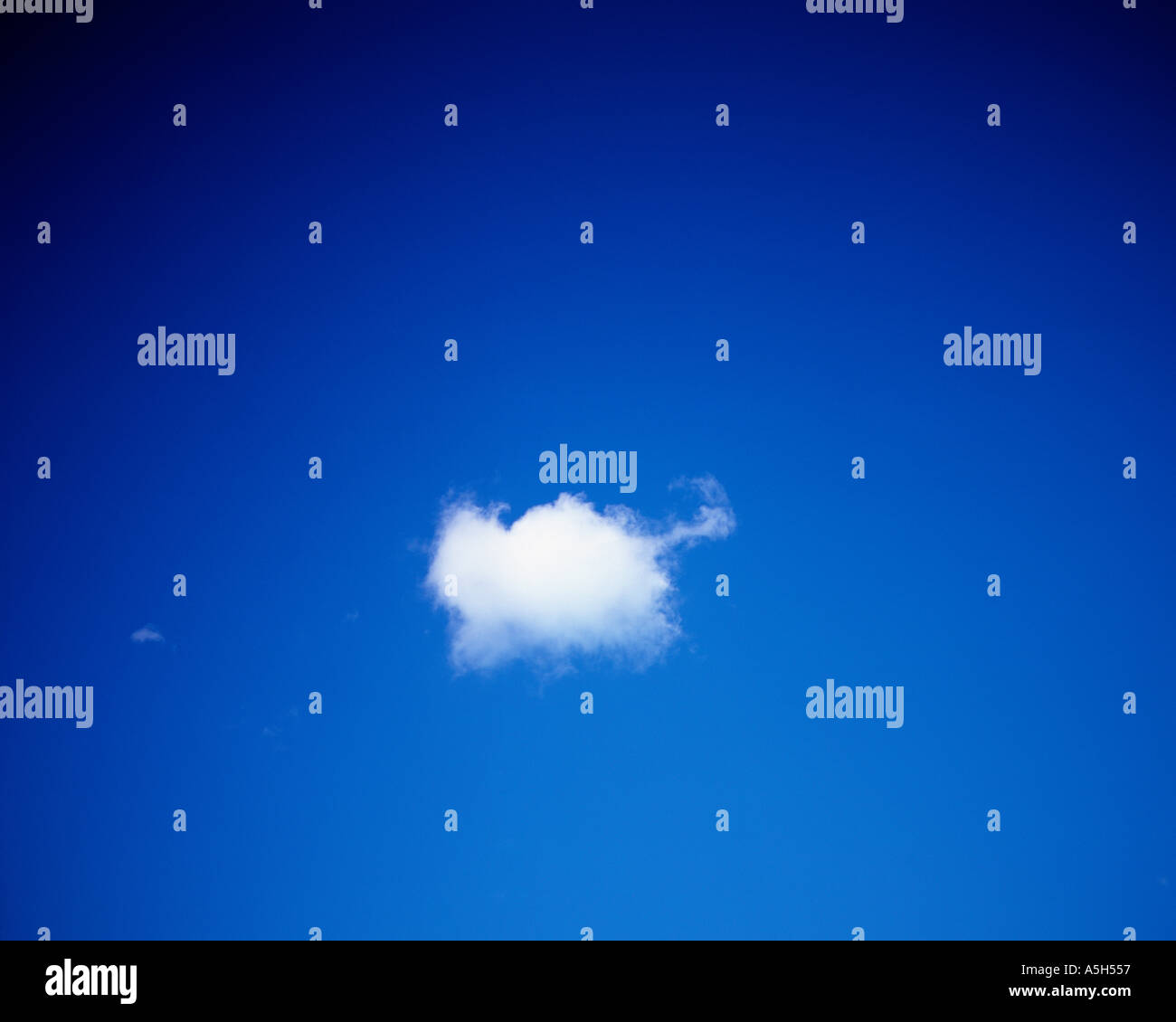One cloud in blue sky Stock Photo - Alamy