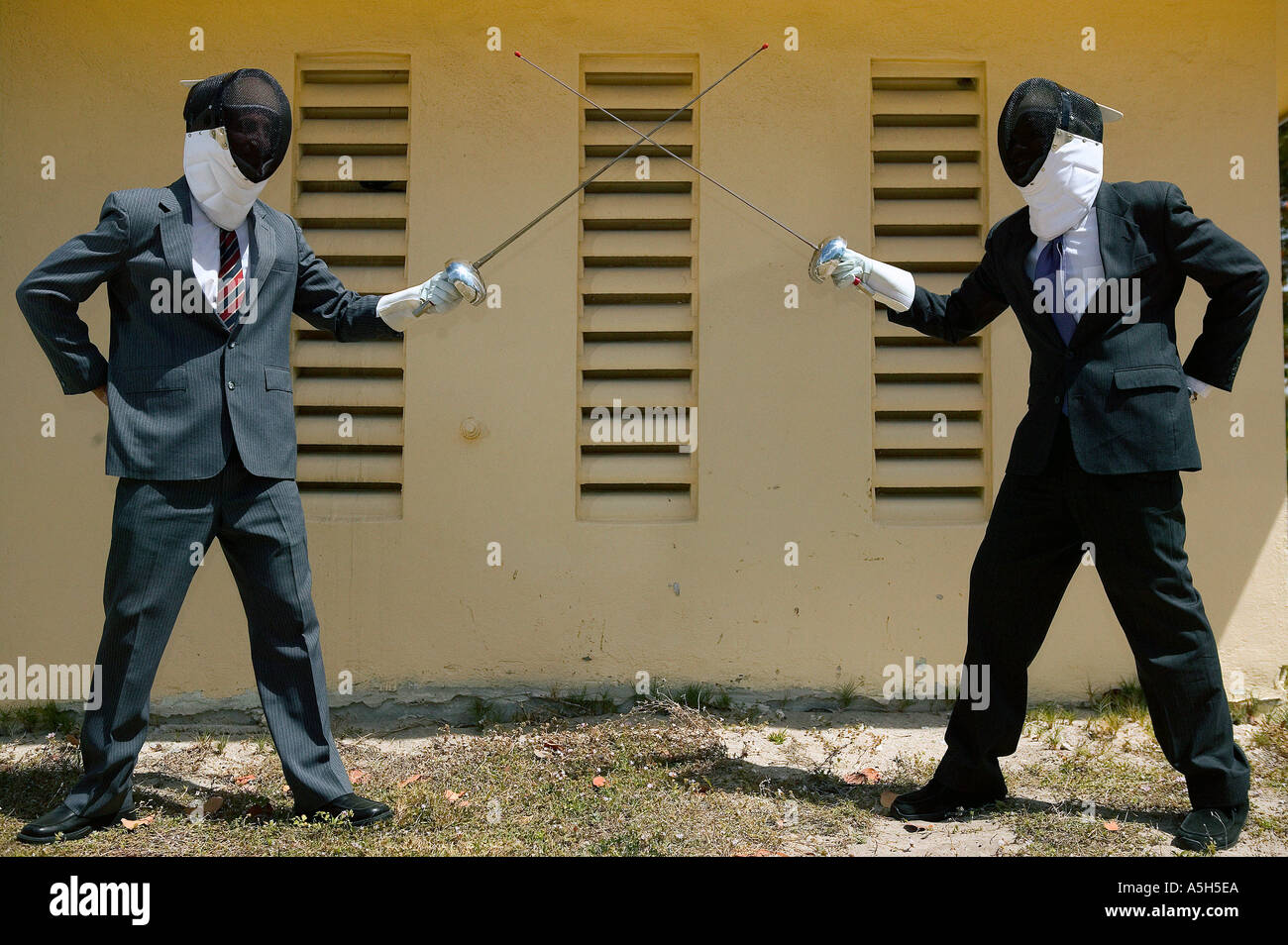 Male fencer holding fencing foil hi-res stock photography and images ...
