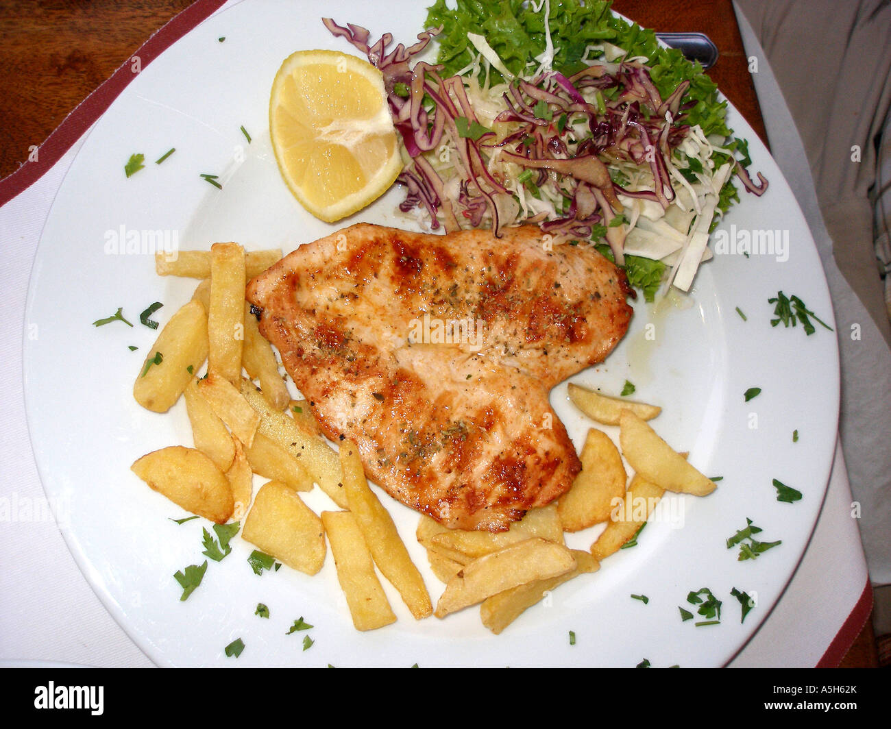 Greek Cuisine: Chicken filet Stock Photo - Alamy