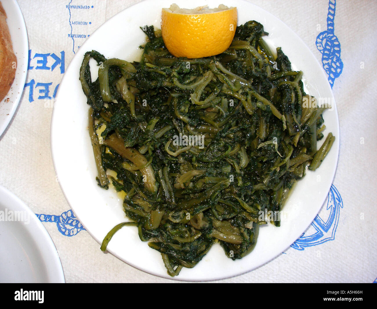 Greek dish, Horta Stock Photo - Alamy