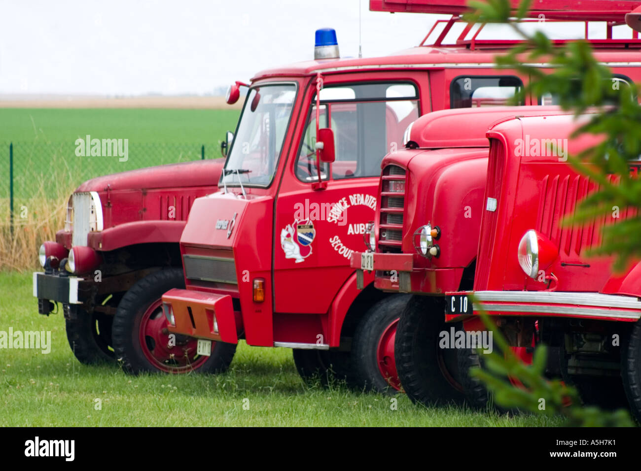 French Fire engines Stock Photo - Alamy