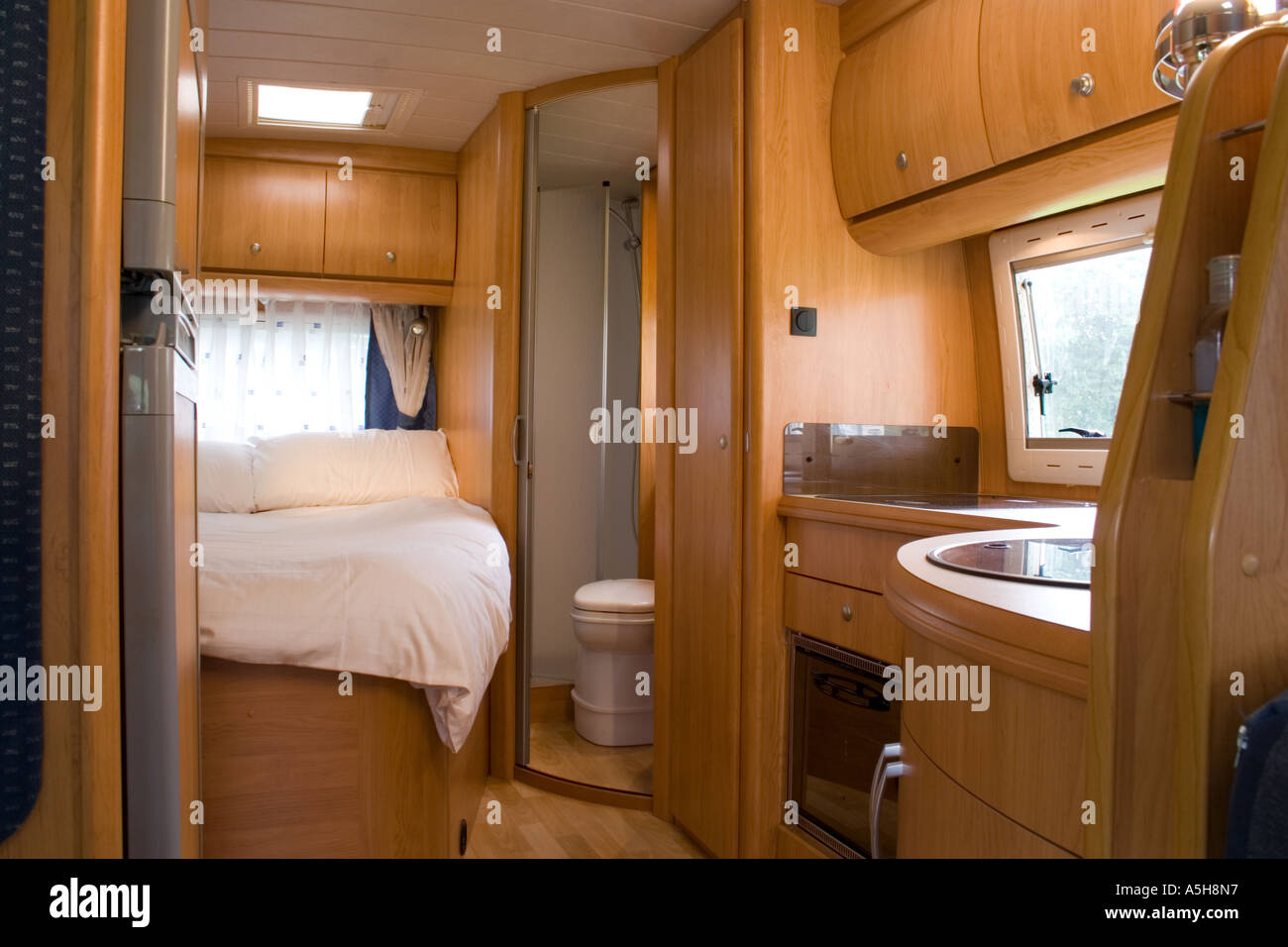 Modern motorhome interior Stock Photo - Alamy