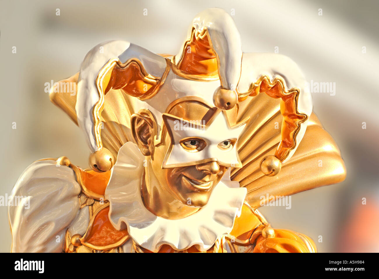 Face of jester statue Stock Photo - Alamy