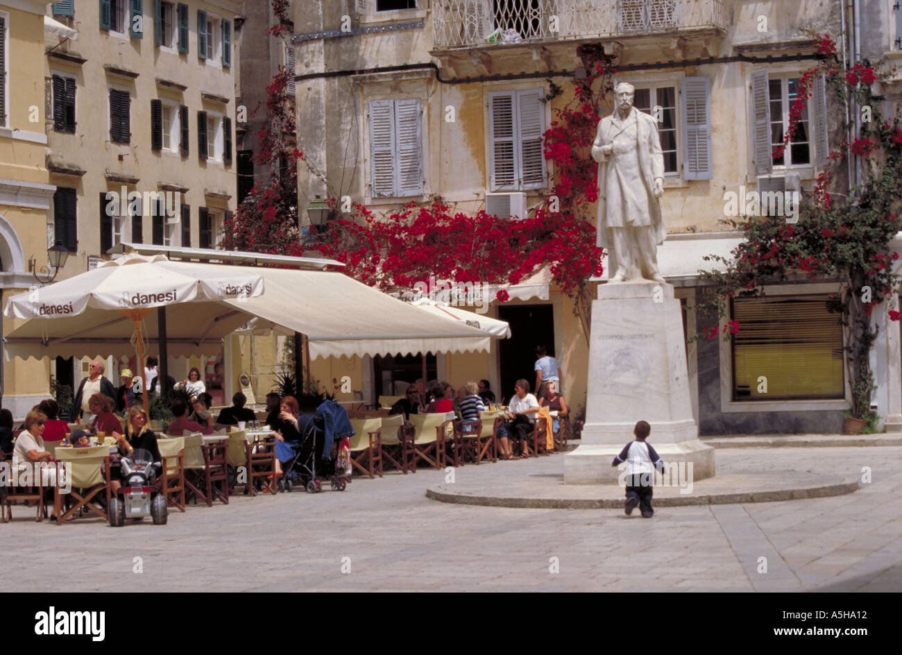 Town Square Corfu Greece Stock Photo - Alamy