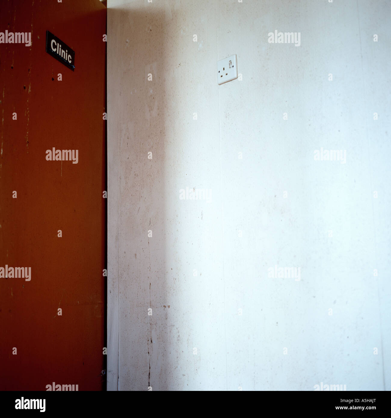 Door with Clinic sign Stock Photo - Alamy
