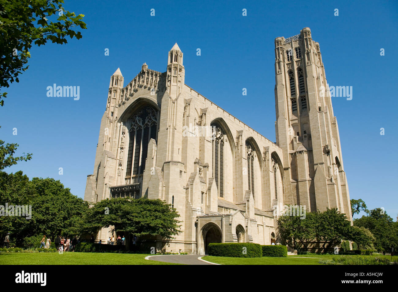 ILLINOIS Chicago Exterior of Rockefeller Memorial Chapel on University ...