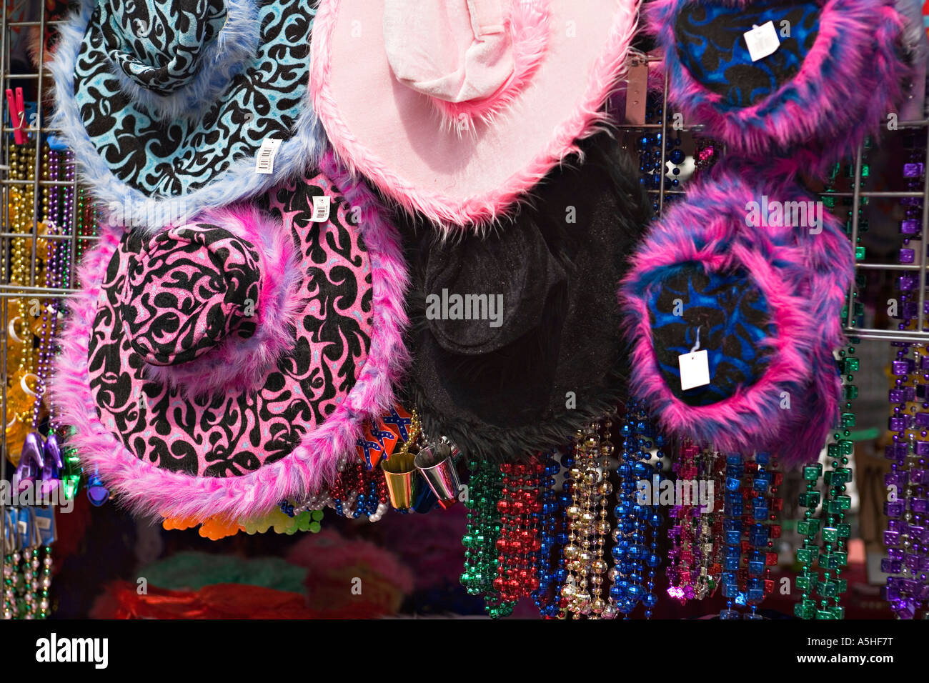 WISCONSIN Milwaukee Pink fuzzy hats and necklaces for sale at booth ...