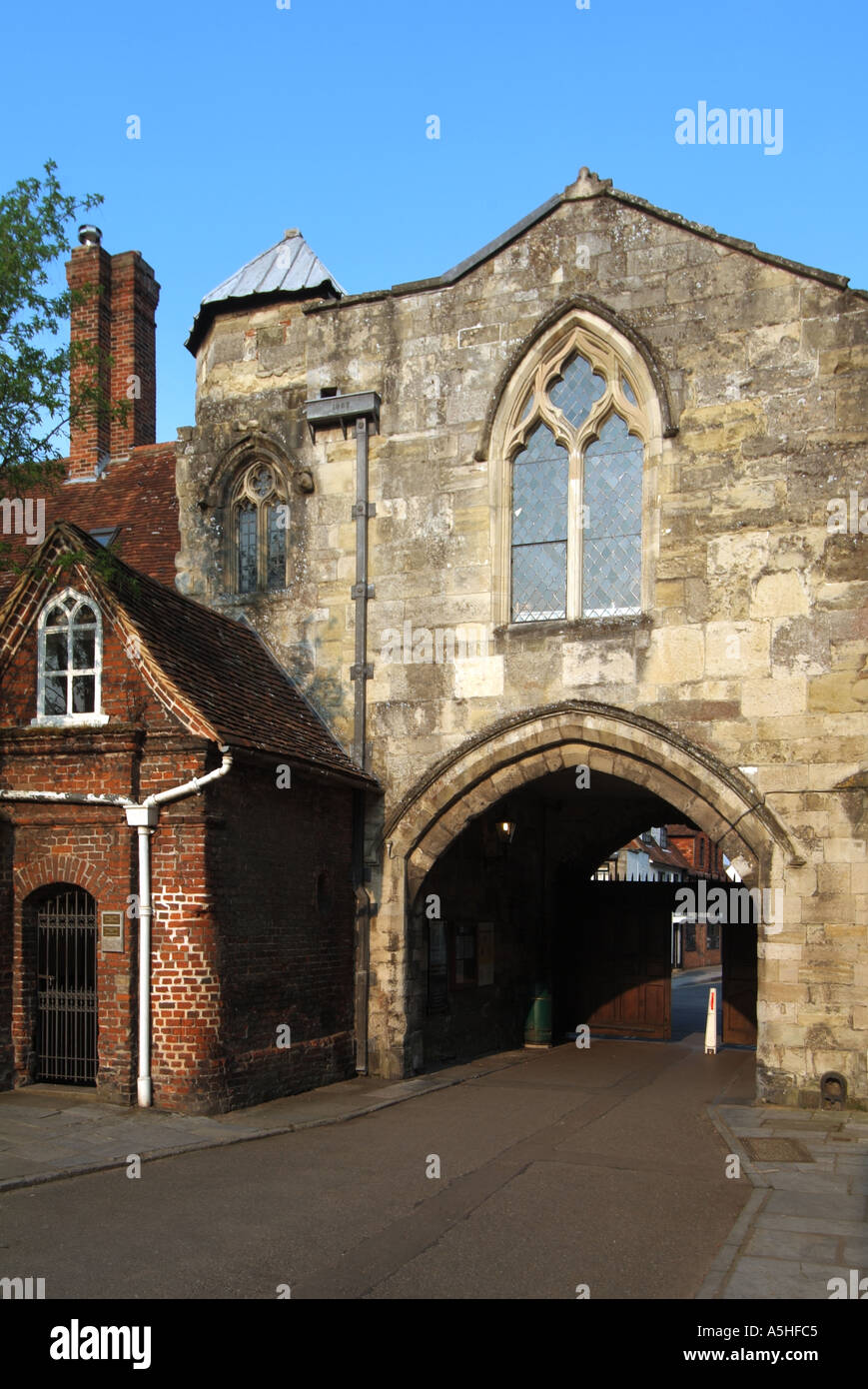 Arch in historical St Anns Gate one of several medieval gates built in ...