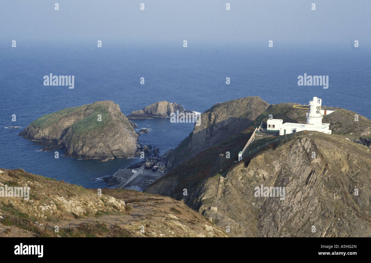 The Lighthouse at the south end of Lundy Island in the Bristol Channel ...