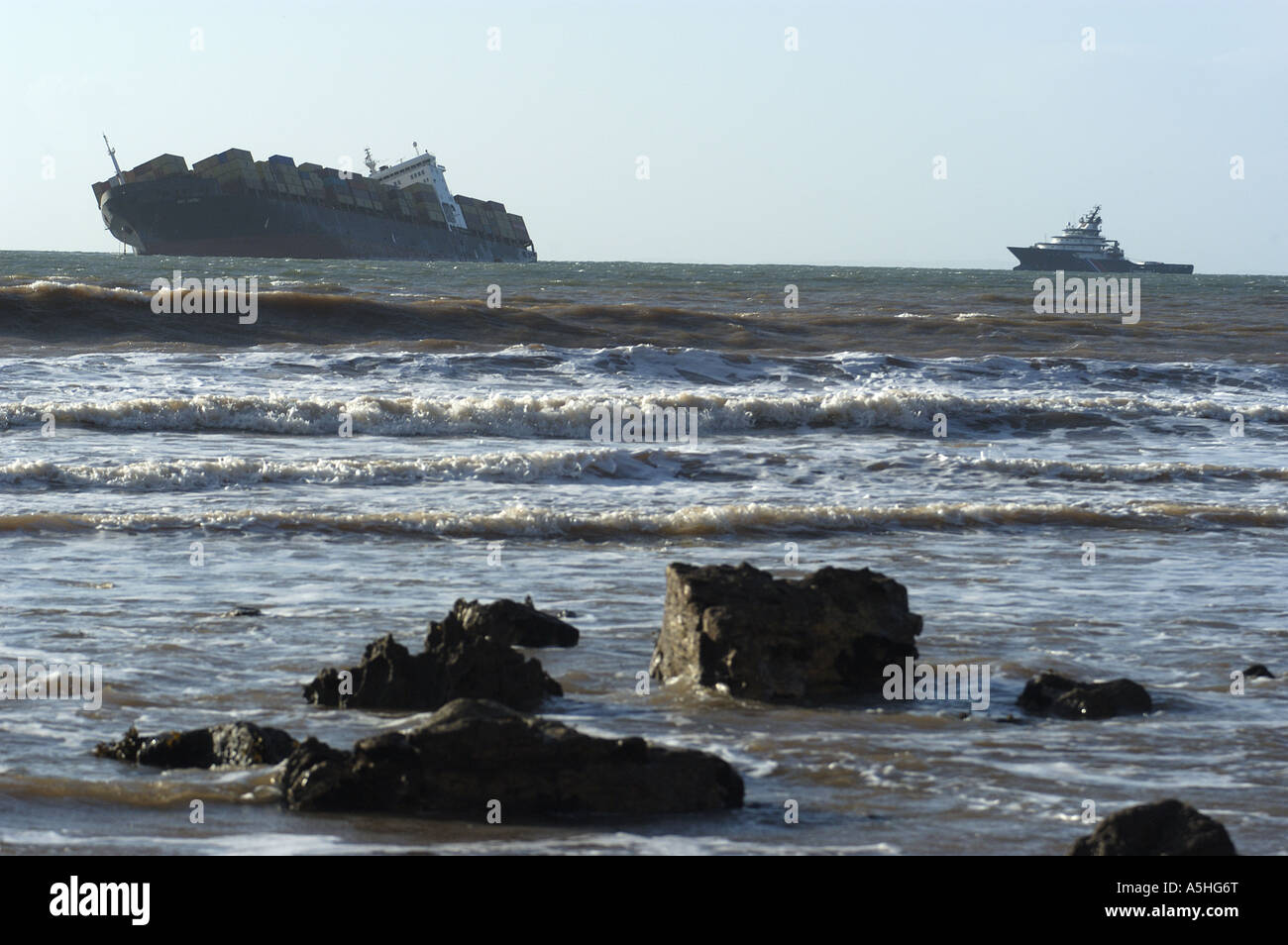 MSC Napoli container ship aground off Branscombe in South Devon ...