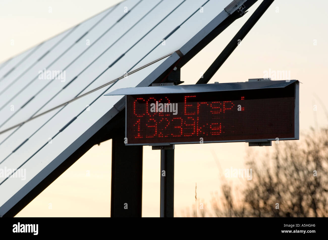 solar power system display Stock Photo - Alamy