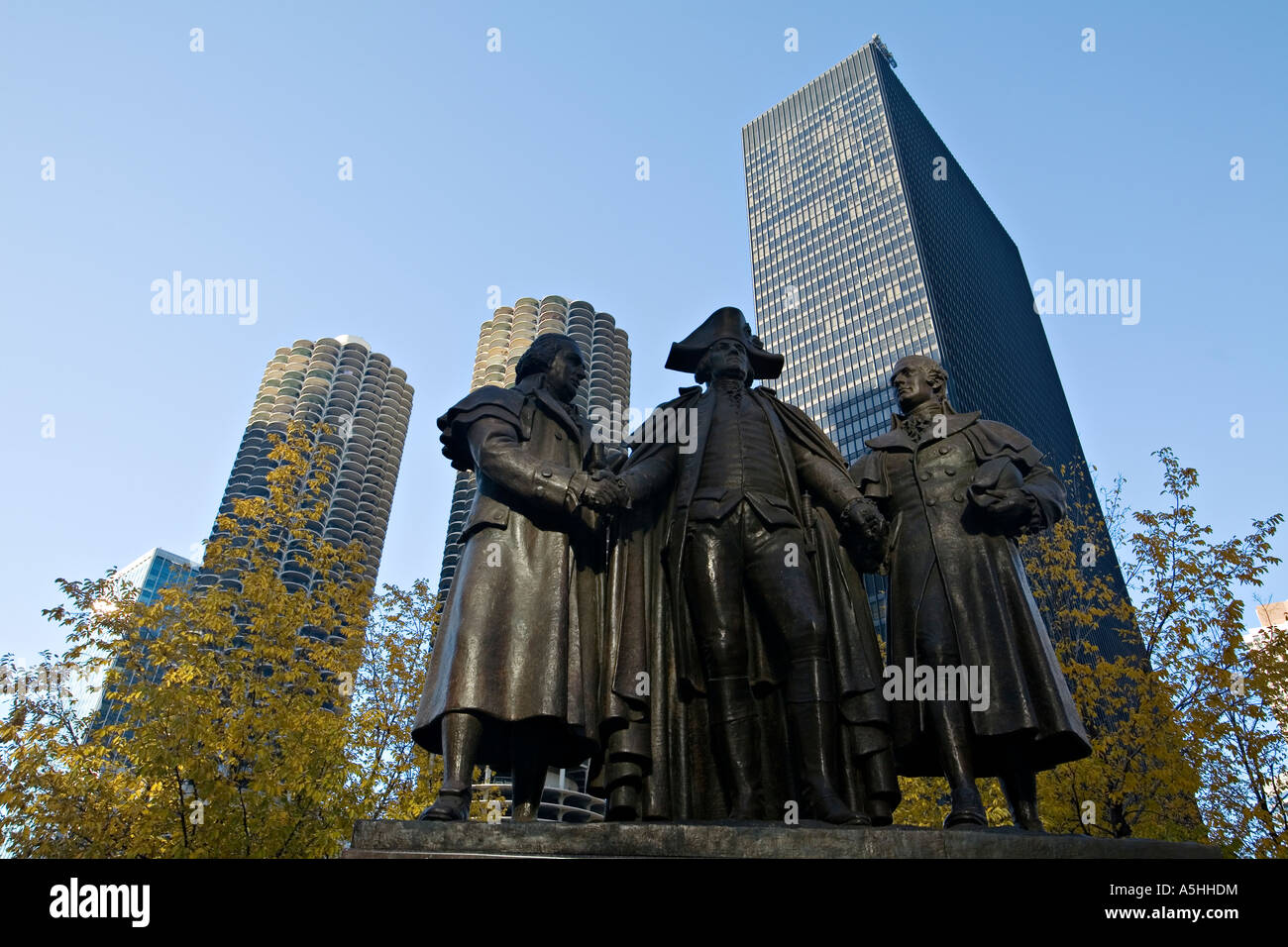 ILLINOIS Chicago Lorado Taft sculpture a Chicago Monument to George ...