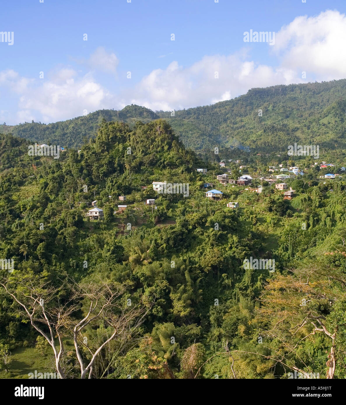 Countryside and Hills in Grenada Caribbean Stock Photo - Alamy