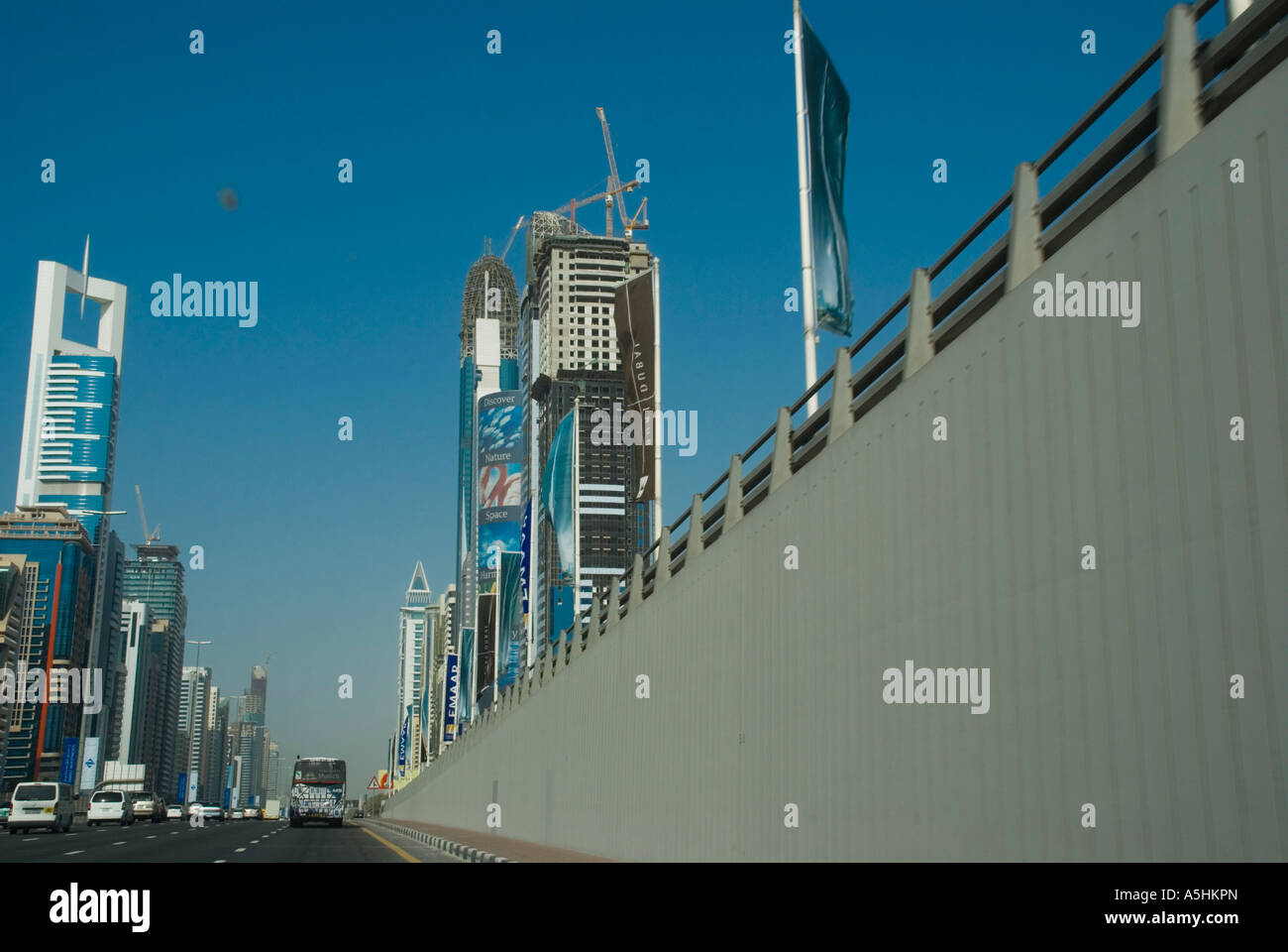 Middle east uae united arab emirates Dubai urban roads Stock Photo - Alamy